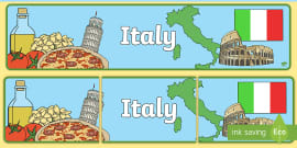 Italy Display Pack - Around the World - KS2 (teacher made)