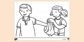 Shopping Bag Colouring Sheet | Colouring Sheets | Twinkl