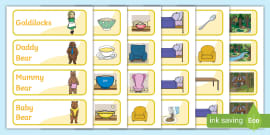 Goldilocks and the Three Bears Sequencing Pictures Activity