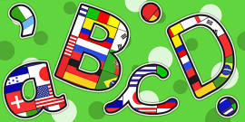 World Flag Display Lettering (teacher made)