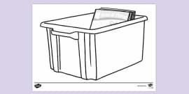 FREE! - Cardboard Box Colouring Sheet | Twinkl Resources