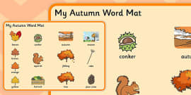 Autumn Clothes Word Mat