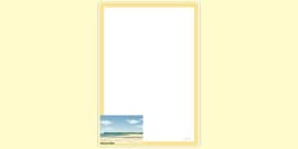 FREE! - Sandcastle Beach Page Border | Page Borders | Twinkl