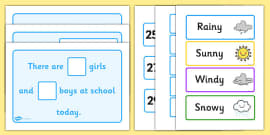 Daily Calendar and Weather Chart (teacher made)