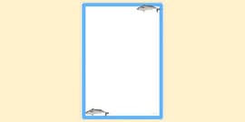 FREE! - Simple Blank Printable Fish Page Border | Twinkl