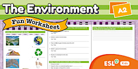 Preserving My Environment Activity Sheet