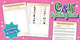 ‘C’ Or ‘K’ Spelling Rules Posters - English
