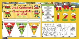 Taflen Lliwio Mistar Urdd/Mr Urdd Colouring Sheet - Twinkl