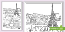 French Food Colouring Pages (teacher made) - Twinkl