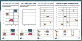 Animal Grid Reference Cut and Stick Activity - Animal Grid References ...
