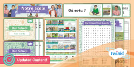 👉 French: School Subjects Word Search - Twinkl