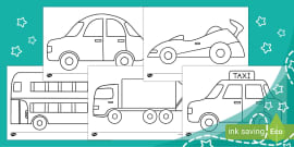 EYFS Draw a Vehicle Pencil Control Activity Pack | Twinkl