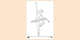 FREE! - Simple Ballet Dancer Page Border | Page Borders | Twinkl