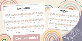 Muted Rainbow-Themed Months Posters Pack Twinkl Art Gallery