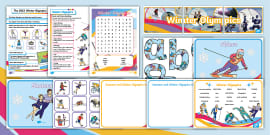 Winter Games Cut Outs (teacher made) - Twinkl