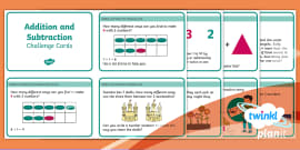 Maths Challenge Cards KS1 (teacher made)