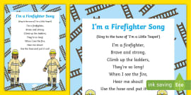 5 Brave Firefighters Rhyme PowerPoint (teacher made)