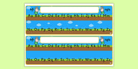 Ground Grass and Sky Three Lined Writing Paper - Handwriting