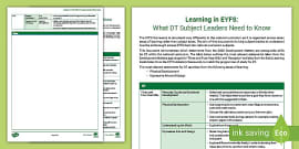 DT Progression of Skills | DT Curriculum | KS1 | KS2