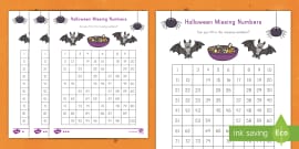 Halloween Missing Number in Sequence 1 to 30 | Twinkl
