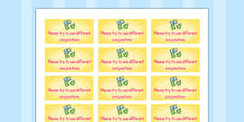 FREE! - Time Saving Stickers for Marking Full Stops - Twinkl