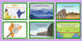 India Atlas Challenge Cards (Teacher-Made) - Twinkl
