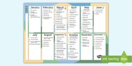 2022 Monthly Calendar for New Zealand Planning Template English/Te Reo ...