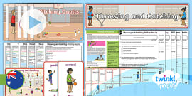 👉 Unit Pack - Year 2 PE Throwing & Catching Lessons