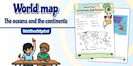 KS2 Continents Mind Map Pack - Twinkl Geography