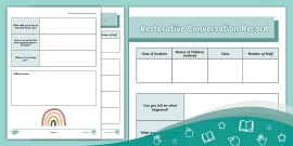 Lanyard-Sized Restorative Conversation Prompts - Twinkl