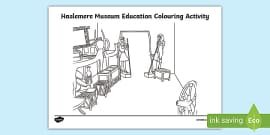 Museum Colouring Pages (teacher made) - Twinkl