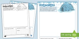 Design an Igloo Worksheet (teacher made) - Twinkl