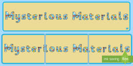 Materials Display Lettering (teacher made) - Twinkl