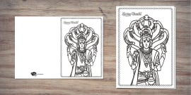 Rama and Sita Diwali Colouring Card | Twinkl Party