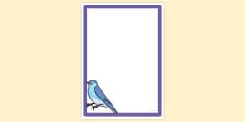 Illustrated Robin Bird Page Border | Twinkl Resources