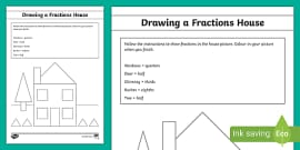 Colour and Label Fractions Worksheet (teacher made)