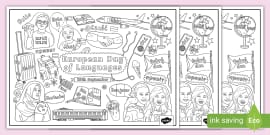 European Day of Languages Colouring Activity for Children