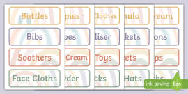 Baby Themed Labels (editable)
