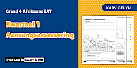 Graad 4 - Afrikaans EAT - Kwartaal 1 - Hersiening - Werkkaart (KABV Belyn)