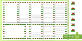Borderi Tudalen Dydd Gŵyl Dewi/Saint David's Day Landscape Page Borders
