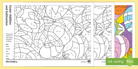 Easter Colour by Number German (teacher made)