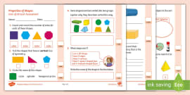 Year 2 Maths Geometry: Properties of Shapes Home Learning Activity Booklet
