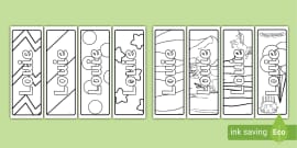 FREE! - * NEW * Logan Name Simple Colouring Bookmarks