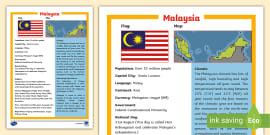 Map of Malaysia - Twinkl - KS2 - Geography (profesor hizo)
