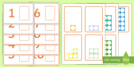 Number Shape Find, Match and Colour Activity - KS1 Maths Primary