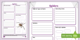 Spider Simile Poem Template,Halloween Poem,Autumn Poem