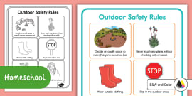 Editable Outdoor Learning and Play Safety Posters - Twinkl