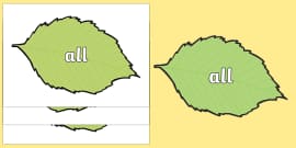 FREE! - Tricky Words on Leaves - Letters and Sounds Resources KS1