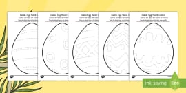 Easter Pencil Control Worksheets (Teacher-Made) - Twinkl