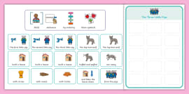 The Three Little Pigs Sentence Building Cards (teacher made)